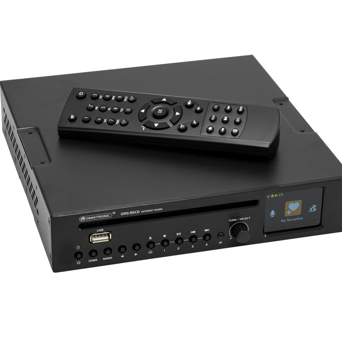 OMNITRONIC DRS-95CD Internet Radio with DAB+, Bluetooth and CD Player ...
