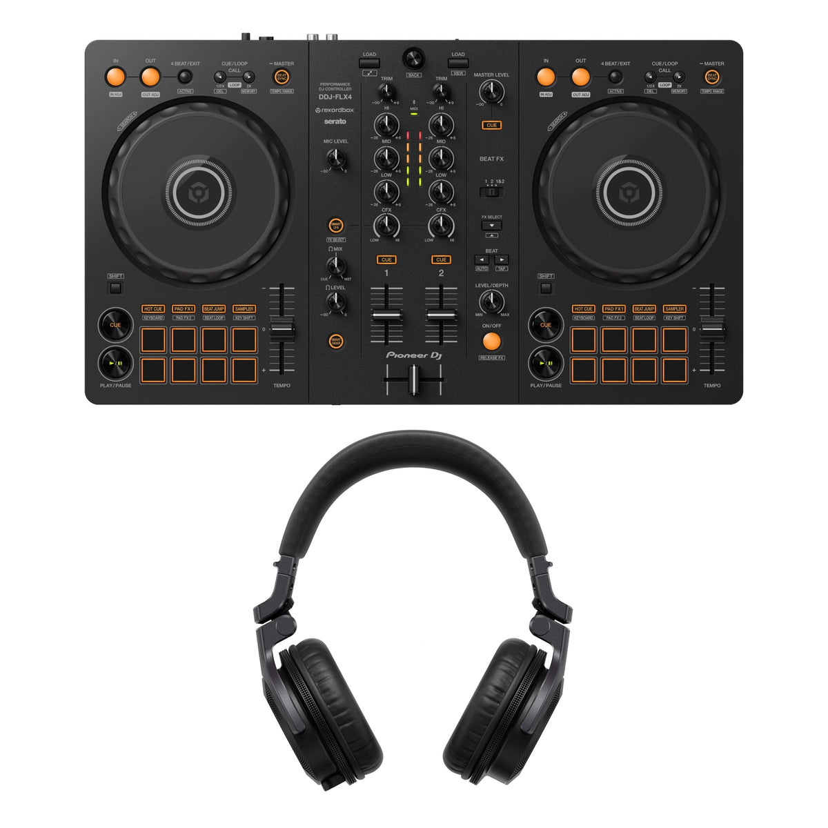 Pioneer DJ FLX4 Headphones Bundle – SoundStoreXL